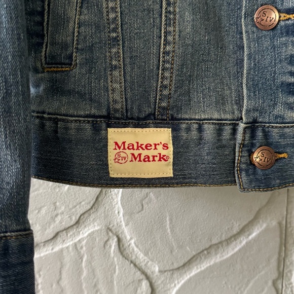 Jackets & Coats | Makers Mark Bourbon Whiskey Medium Wash Jean Jacket ...